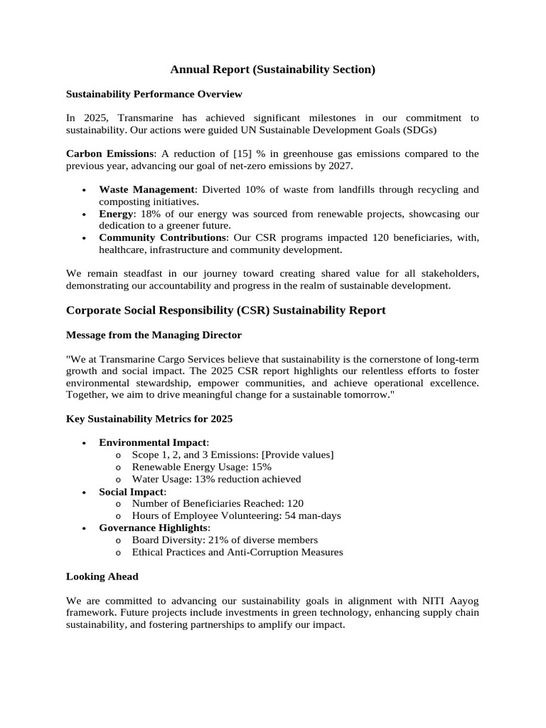 2025 Sustainability Performance Report | PDF