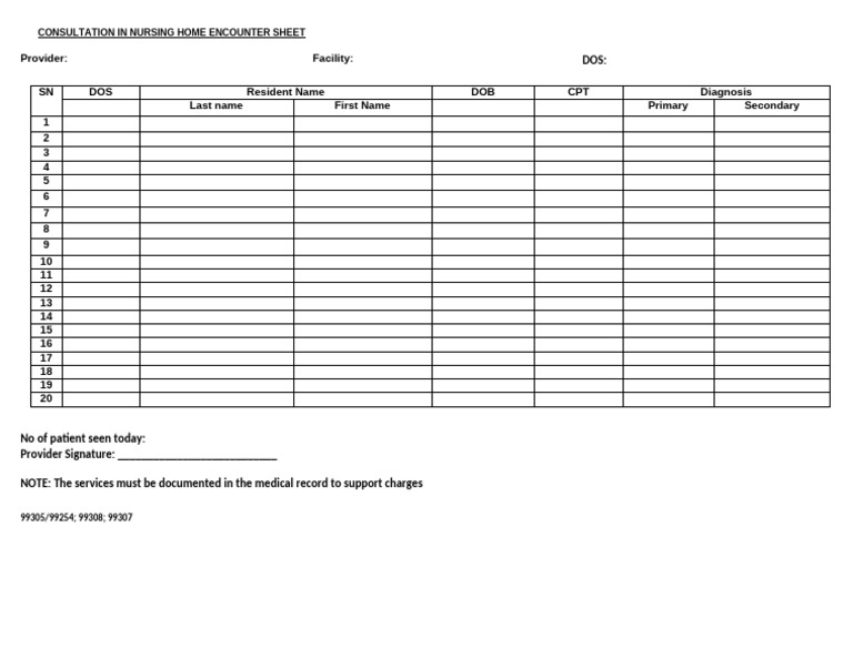 Billing Sheet Template 3 | PDF
