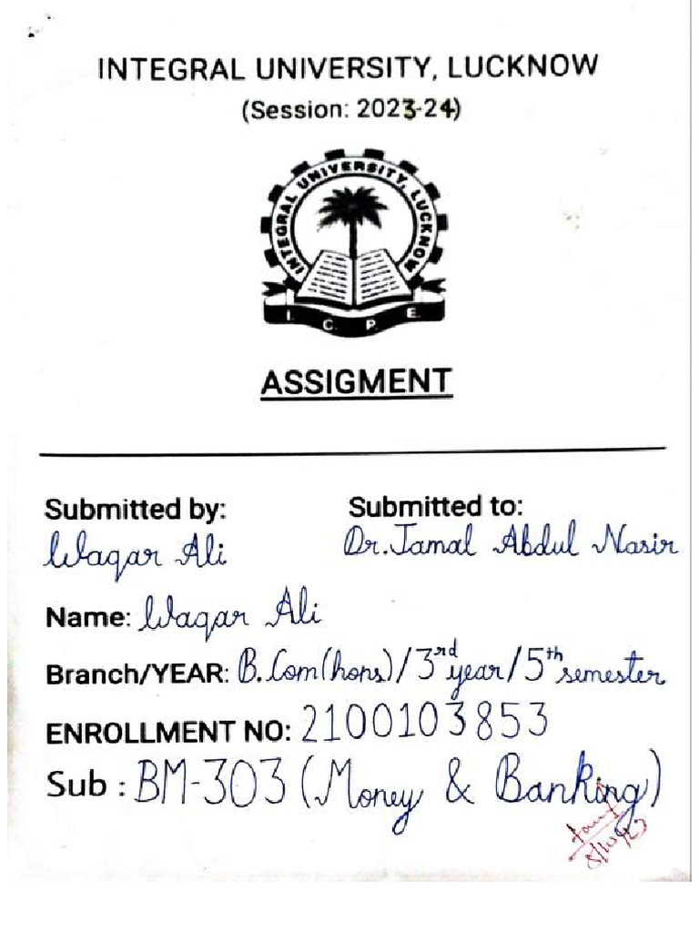 BM-303 Assignment Waqar Ali-Compressed | PDF