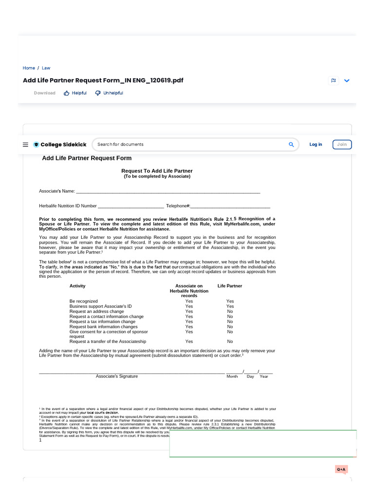Add Life Partner Request Form | PDF | Science | Engineering