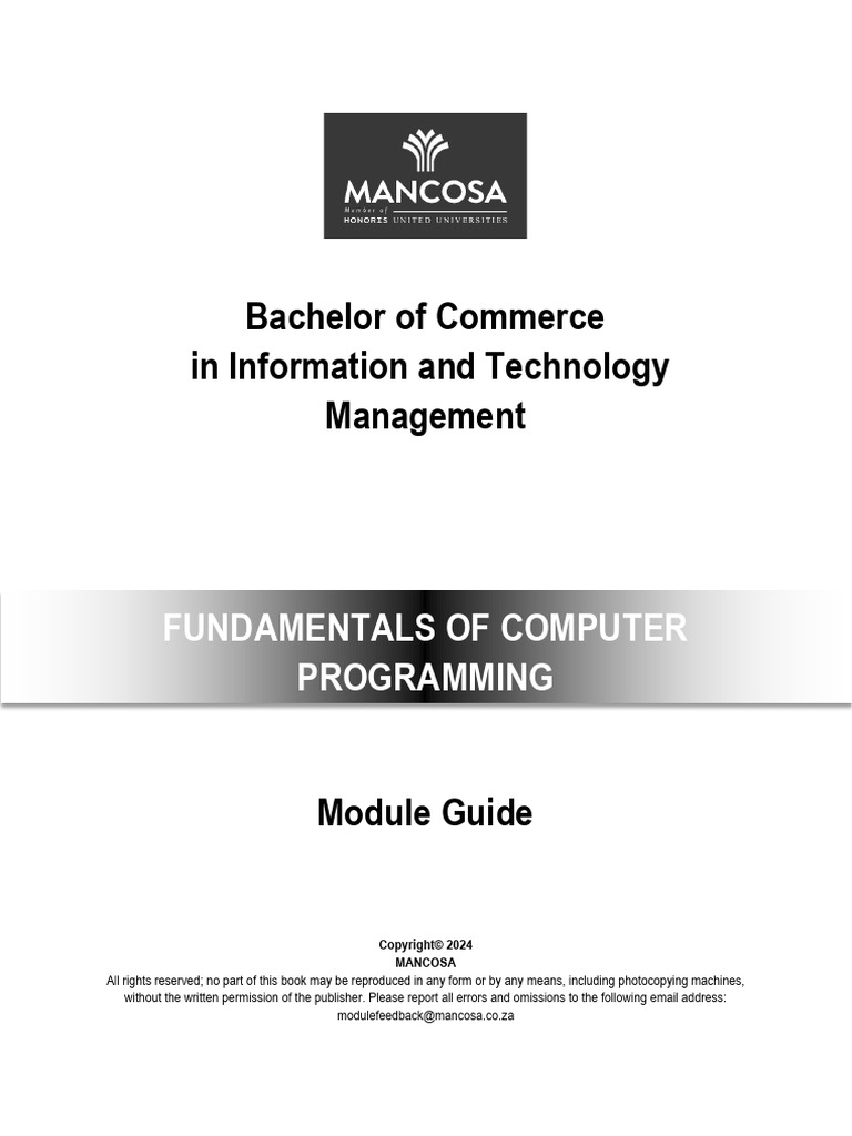 BCOM ITM - Fundamentals of Computer Prog | PDF | Integrated Development Environment | Java ...