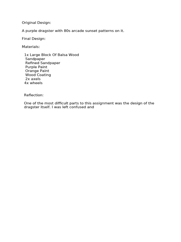 Dragster Evalution + Reflection | PDF