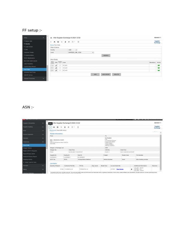Inbound Asn FF | PDF