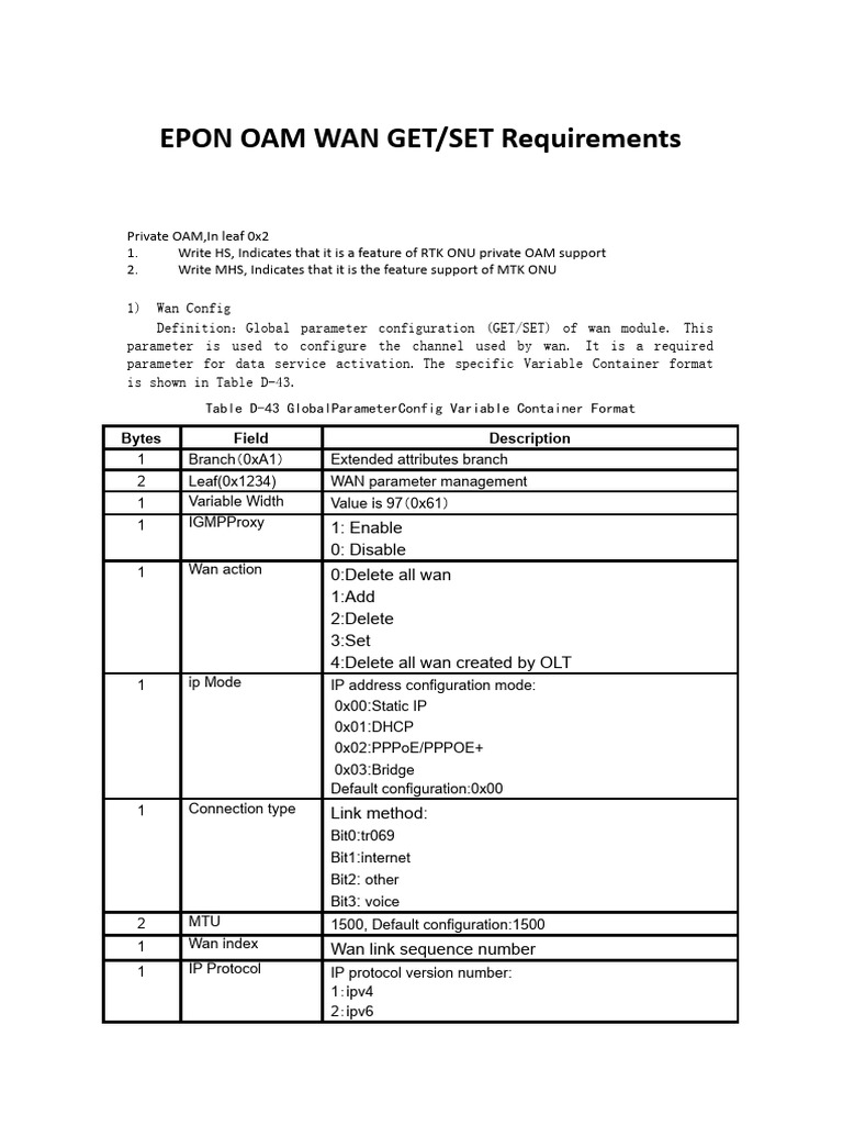 Sample EPON OLT Parameters | PDF | Ip Address | Domain Name System