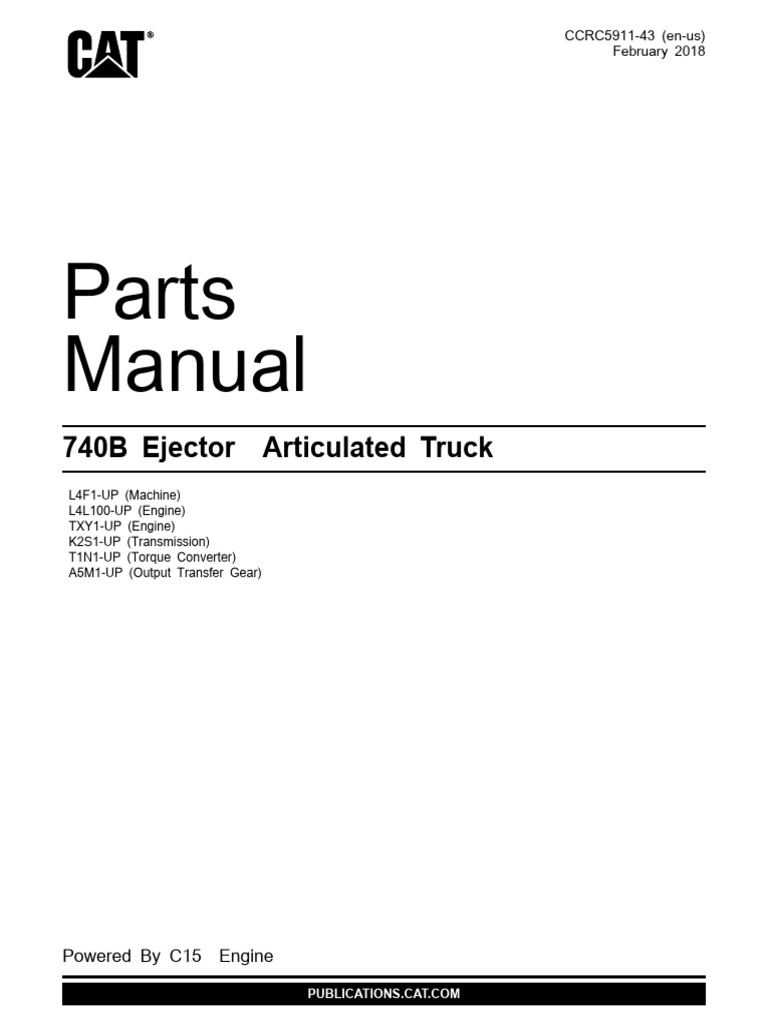 740B Ejector Truck Parts Manual | PDF | Manual Transmission | Car