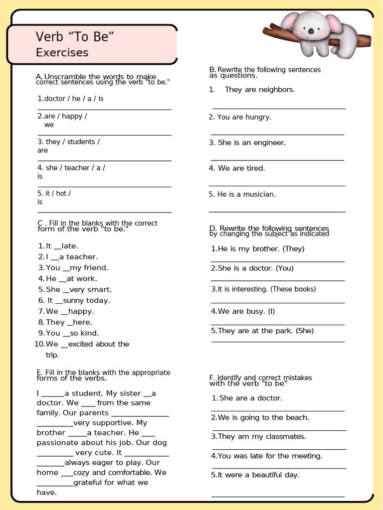 Verb To Be Am Are Is Etc - 159389 | PDF | Linguistic Typology ...
