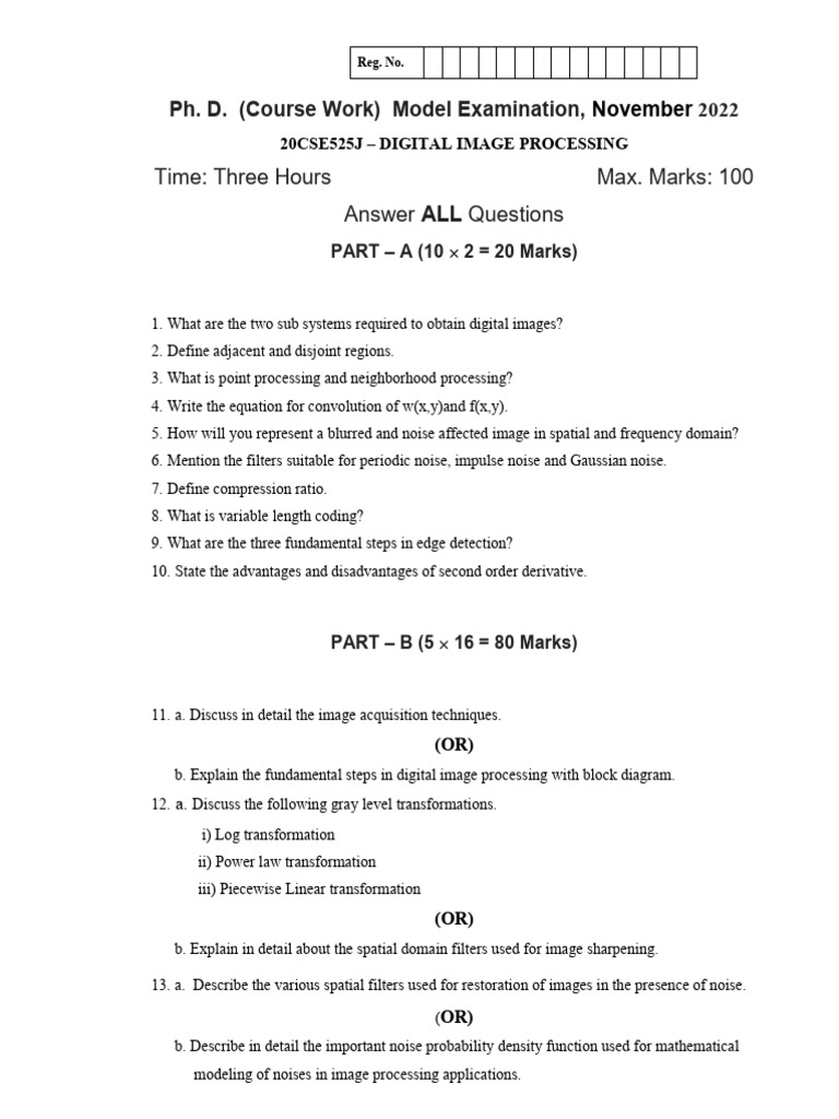 DIP Model Examination QP_1 | PDF