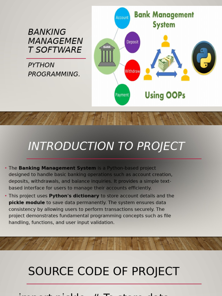 Banking Management Software | PDF | Python (Programming Language) | Banks