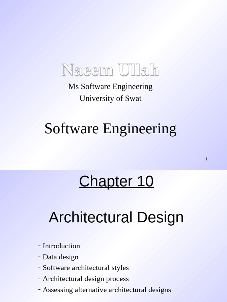 Week 16 Architectural Design | PDF | System | Software Architecture