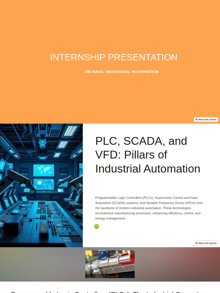 Internship Presentation 2109 | PDF | Programmable Logic Controller | Electrical Engineering