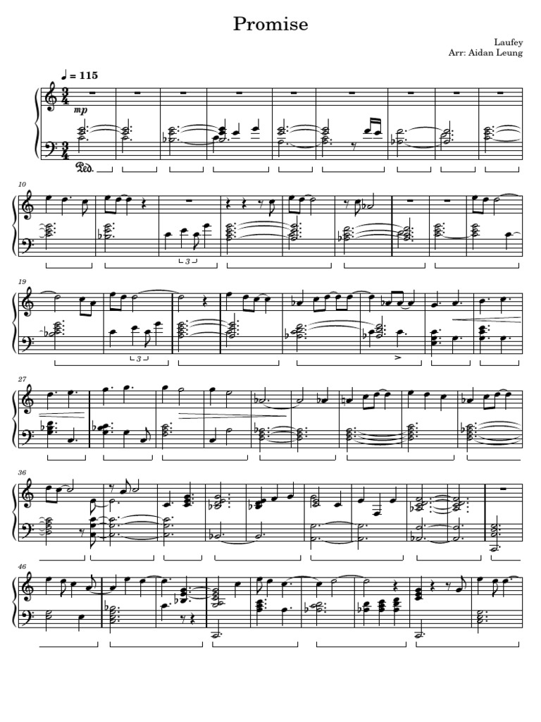 Promise – Laufey - Piano Solo [WIP] | PDF
