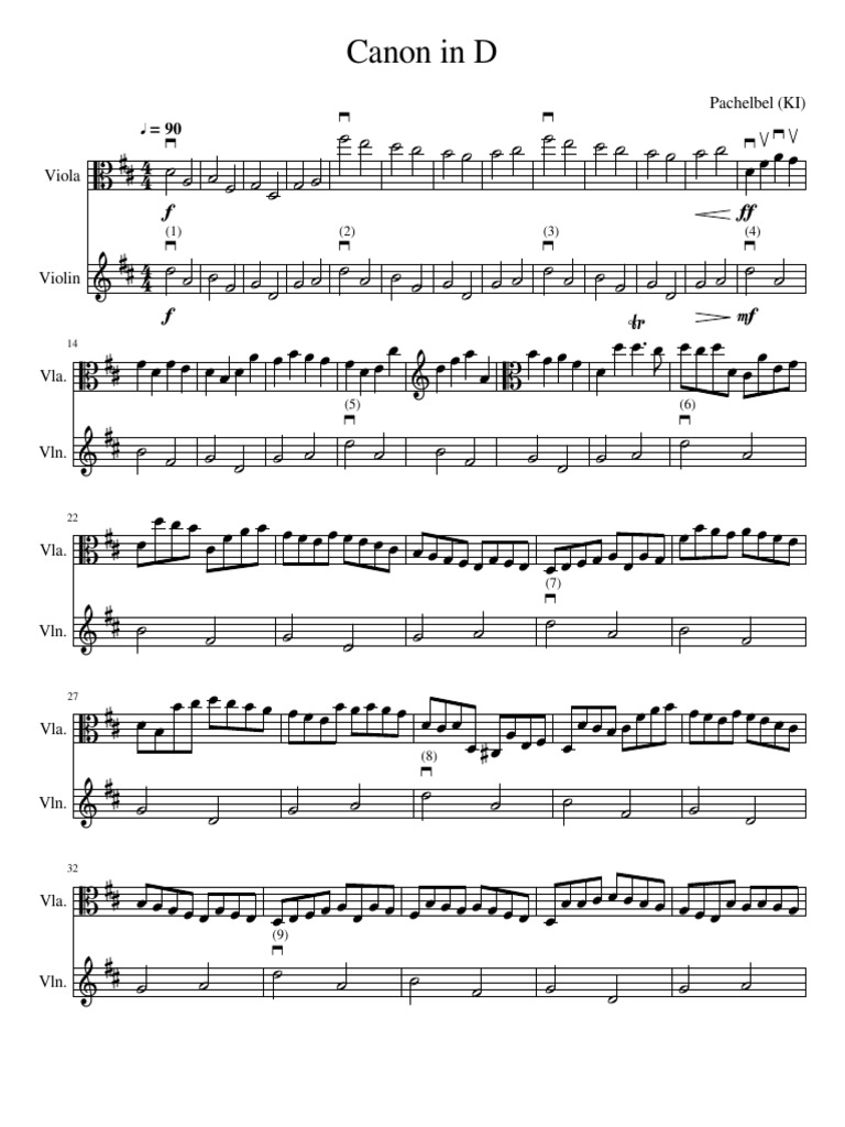 Pachelbel's Canon in D Sheet Music | PDF | Pachelbel's Canon | Chamber ...
