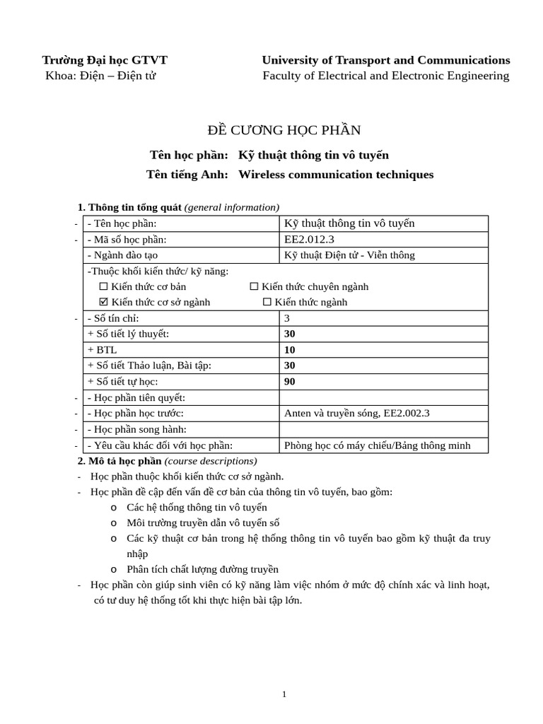 Đề Cương Học Phần v2 - cdio - ktttvt - 24922 | PDF