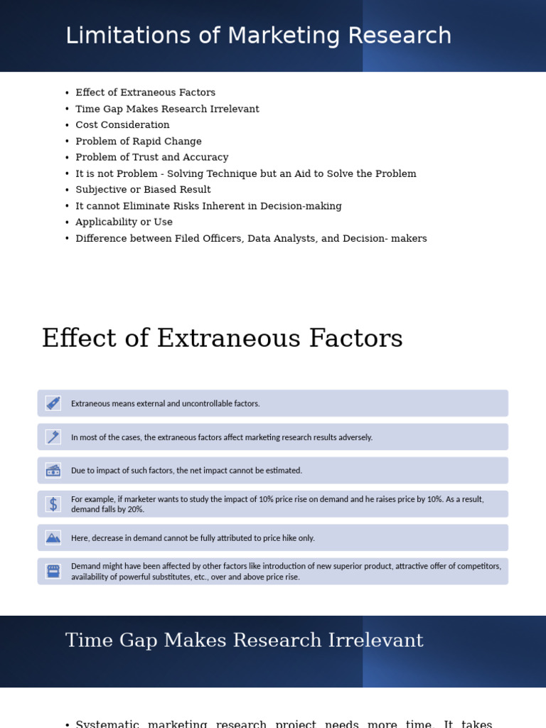 Limitations of Marketing Research | PDF | Risk | Decision Making