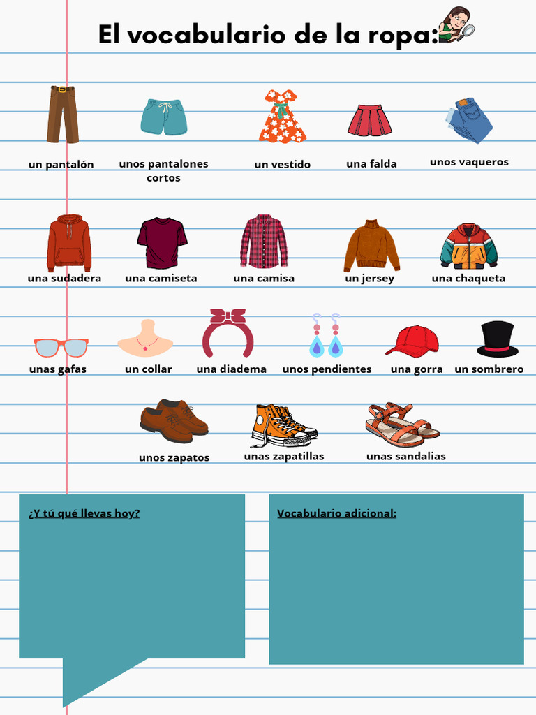 Vocabulario de prendas de vestir | PDF