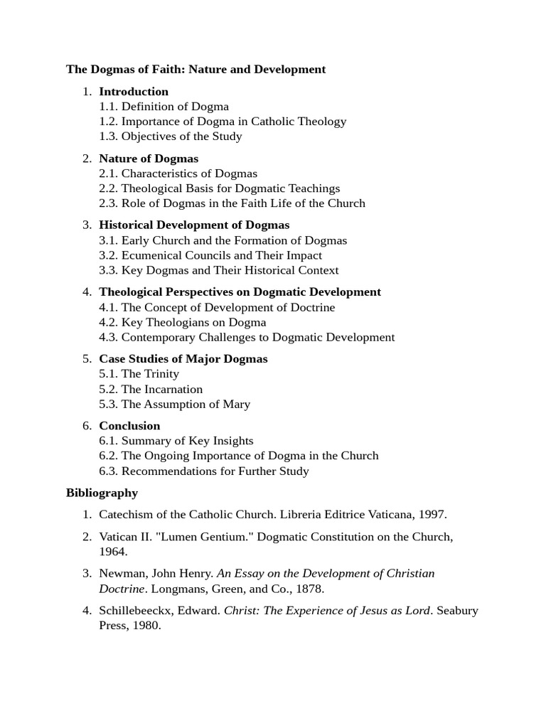 The Dogmas of Faith Nature and Developments | PDF | Dogma | Christian ...