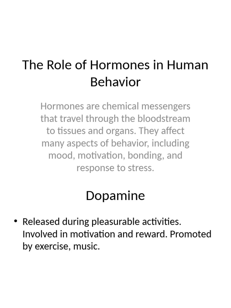 Hormones and Behavior Lecture | PDF