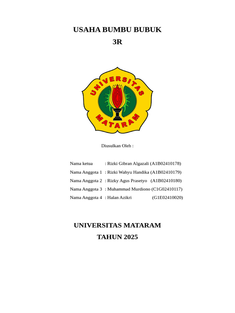 Skim-Bumbu Bubuk 3R | PDF