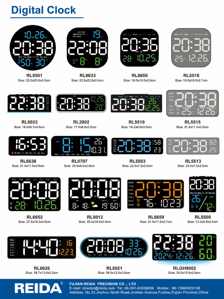 Reida Digital Clock | PDF