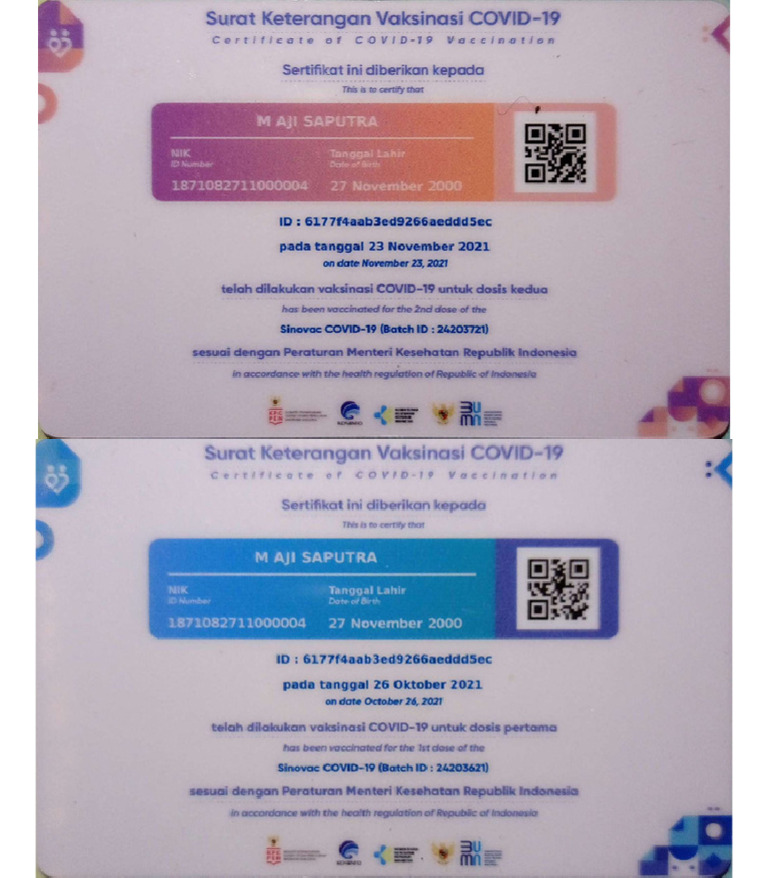 Surat Keterangan Vaksin Pdf