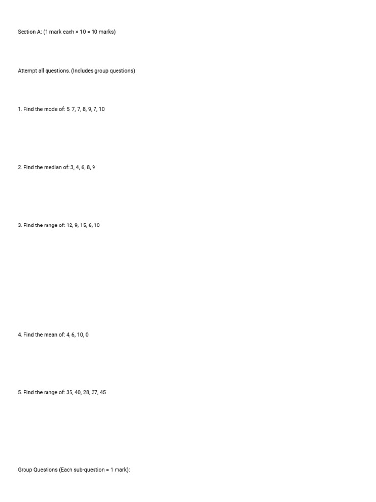 Class 7 Math Questions and Solutions | PDF