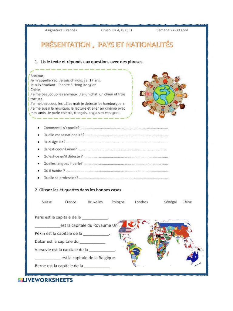 Worksheet 123641 | PDF