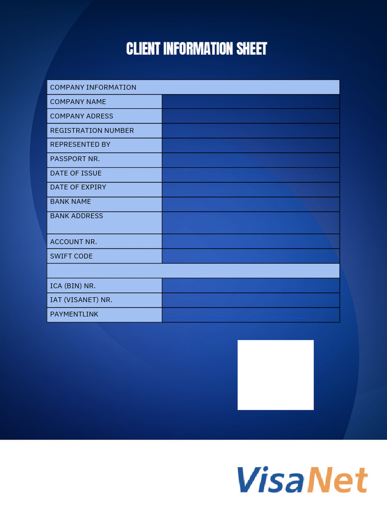 Visa Net Cis Form | PDF