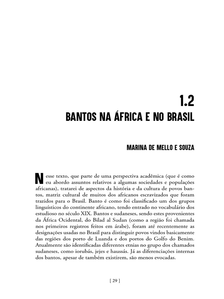 História e Cultura dos Bantos na África | PDF | Escravidão | África