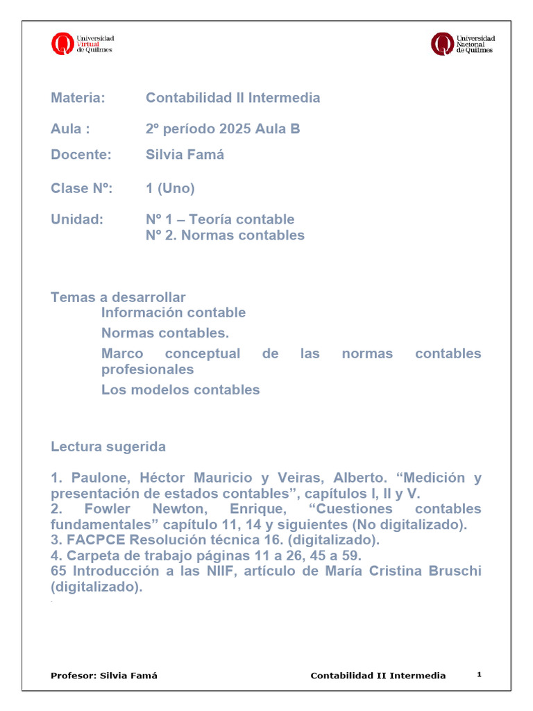 Clase 1 Contab II Aula B | PDF | Contabilidad | Economias