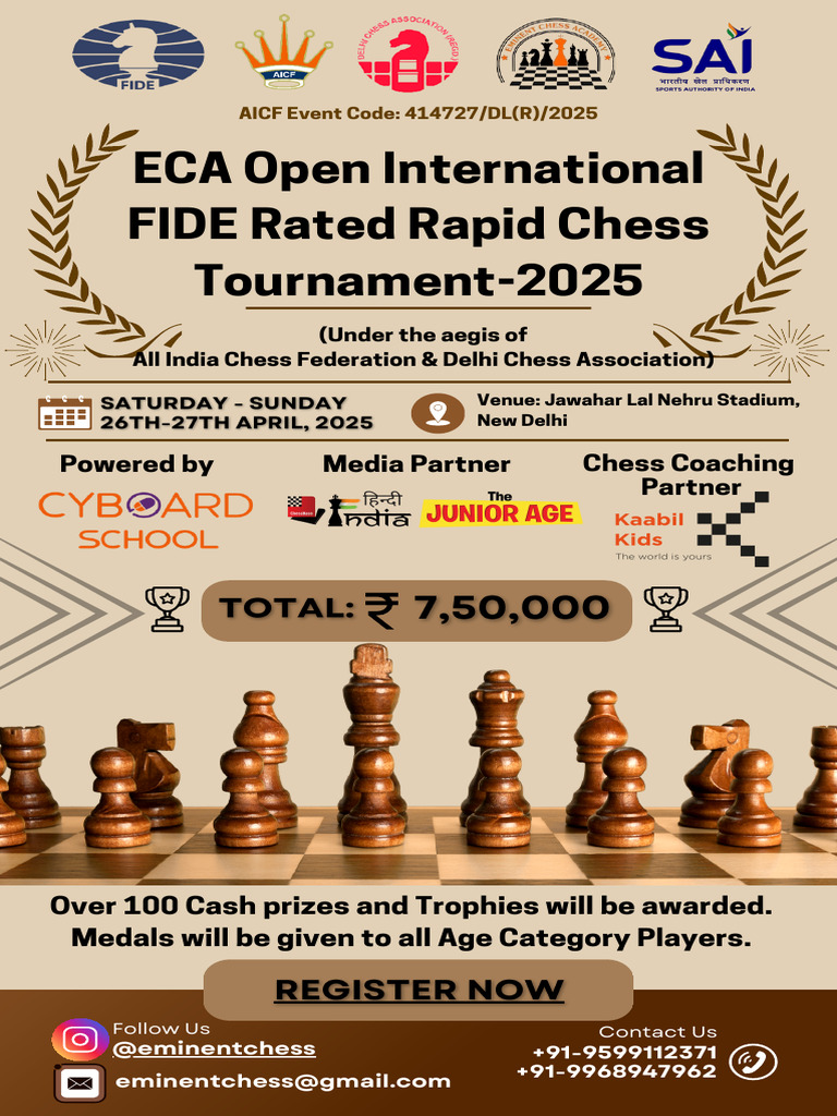 ECA FIDE Rated Chess Tournament 2025 | PDF | Chess | Sports