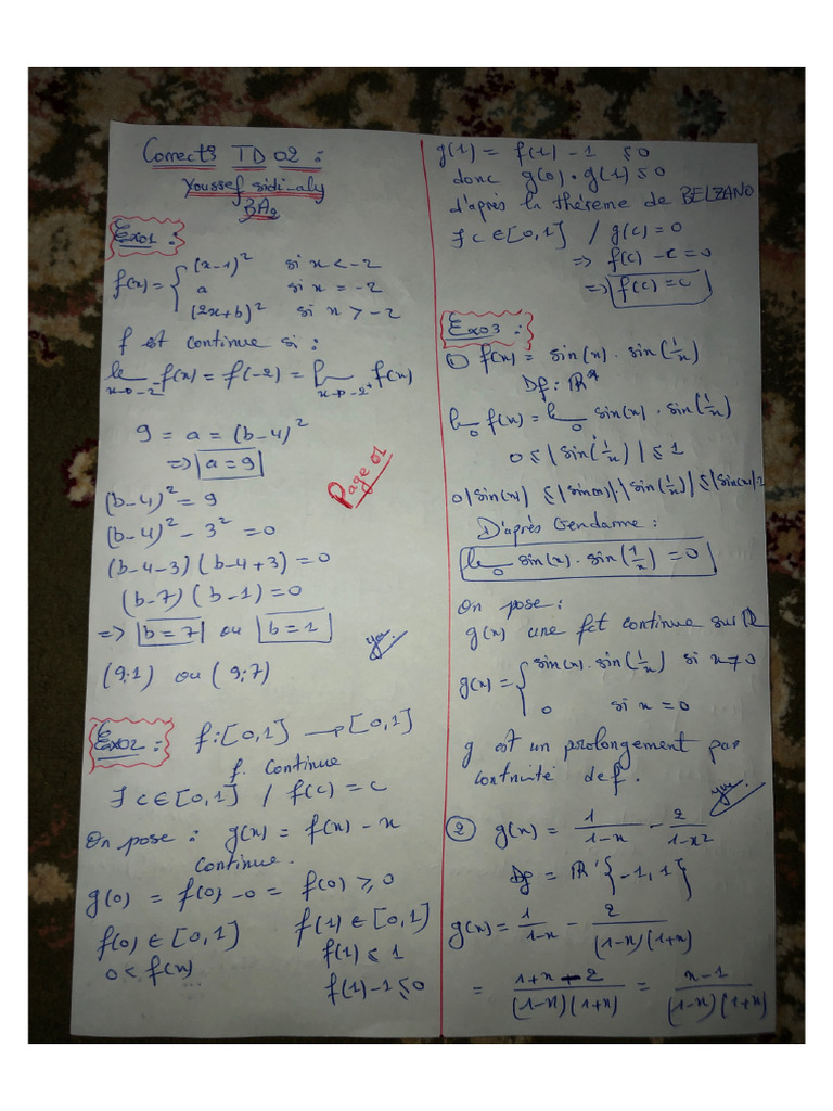 Correction TD2 by Yssf | PDF