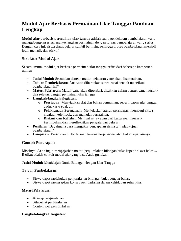 Modul Ular Tangga: Pembelajaran Uang | PDF