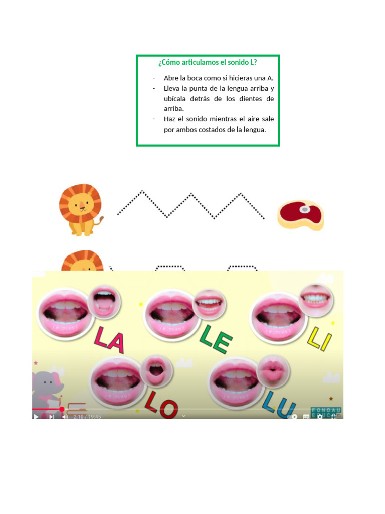 Articulación Del Sonido L | PDF