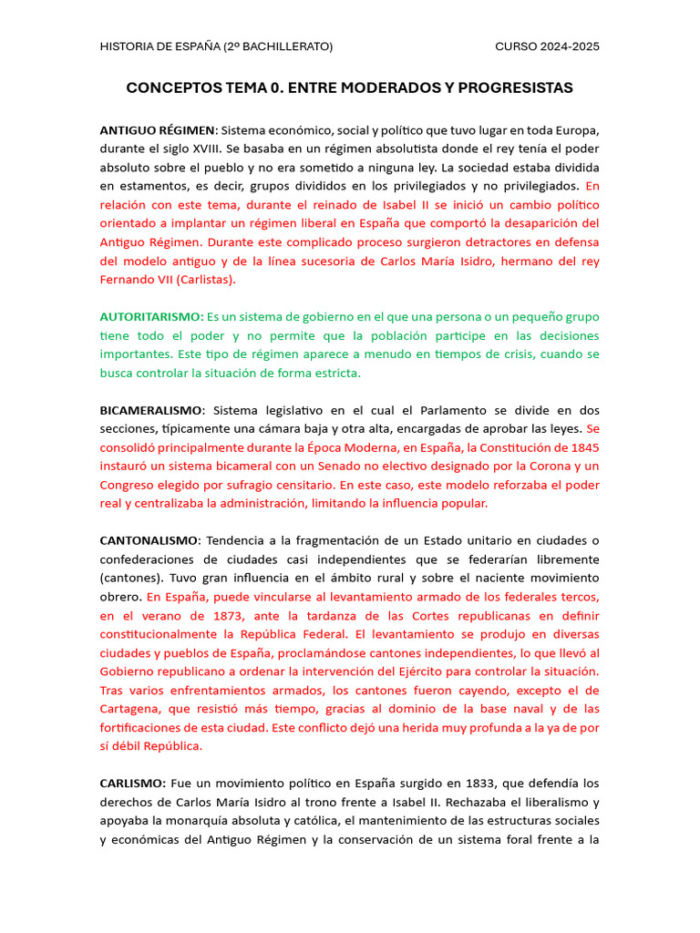 Conceptos Tema 0 | PDF | España | Constitución
