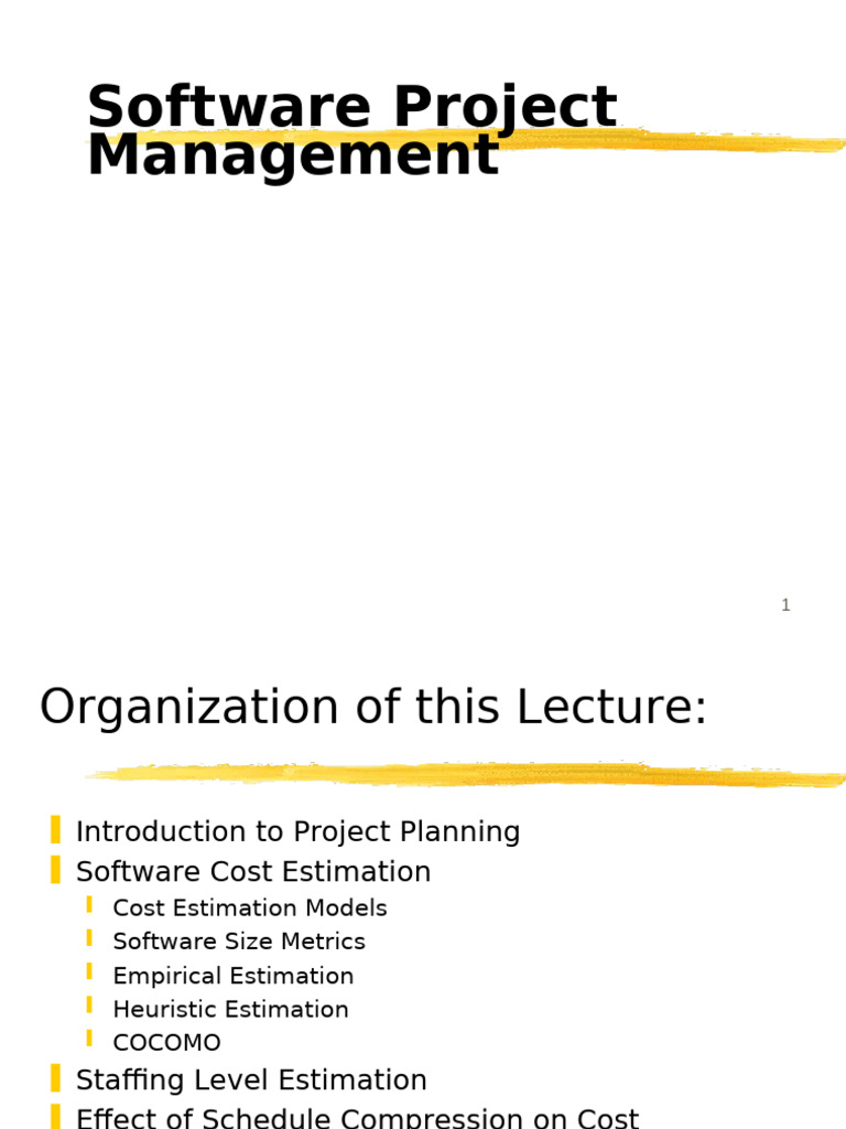 LECT4 - Software Project Management | PDF | Databases | System