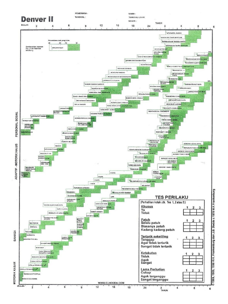 Formulir Denver Tumbang DDST | PDF