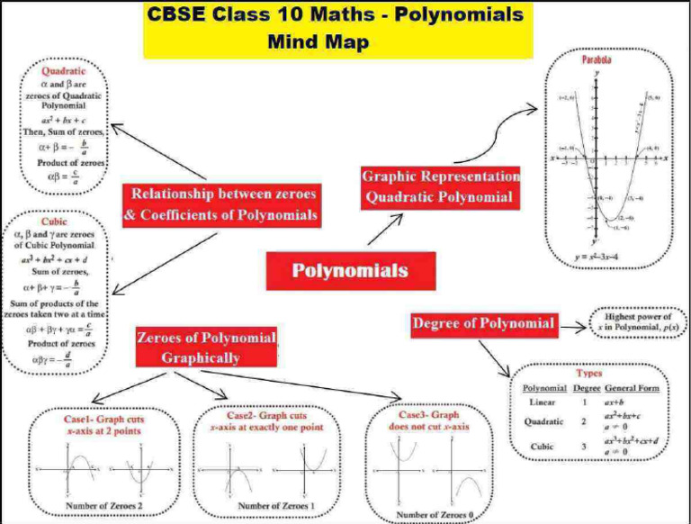 Cbse Class 10th Maths Chapter 2 Mind Map | PDF