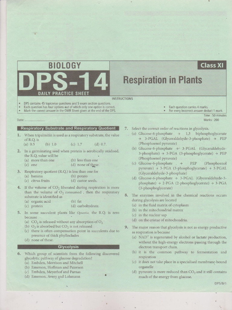 DPS - Bio - 14 | PDF