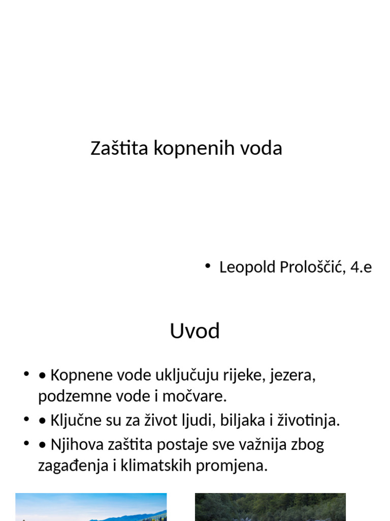 Zastita Kopnenih Voda | PDF