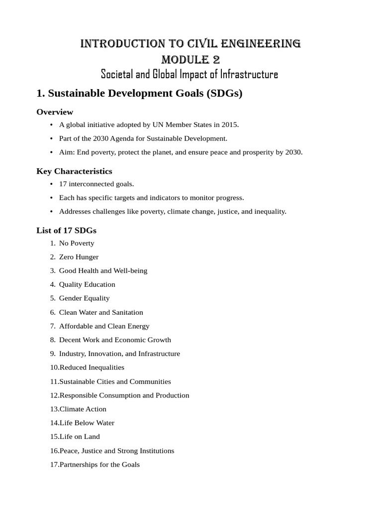 Module 2 Societal and Global Impact of Infrastructure | PDF ...