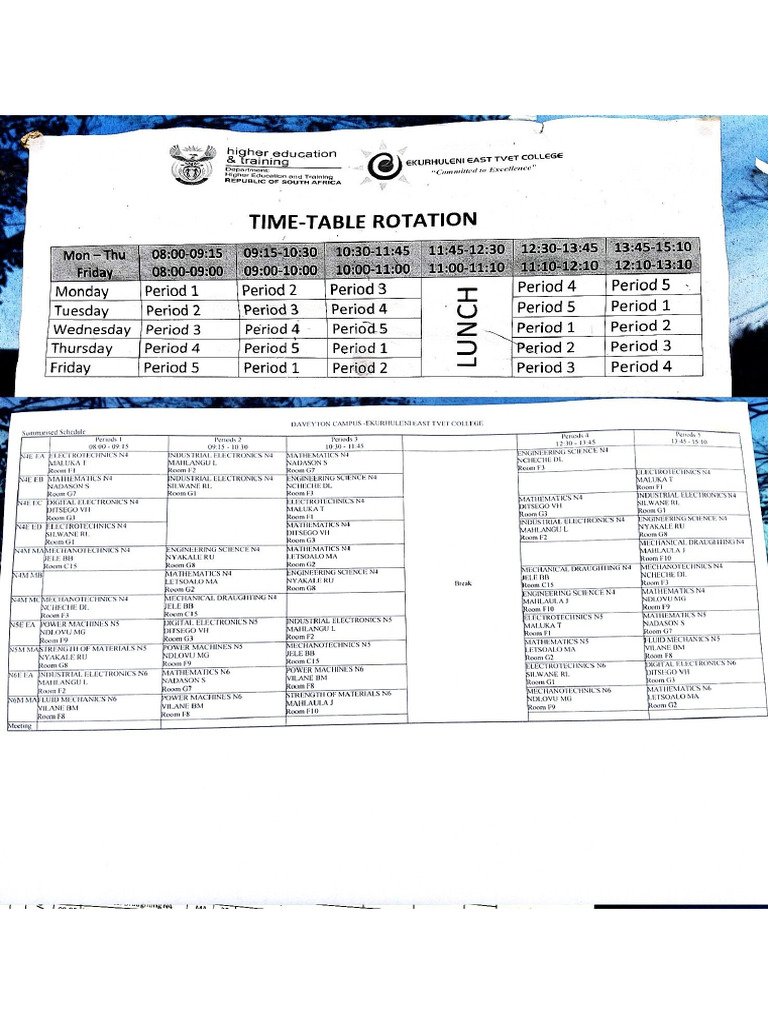 Time Table | PDF