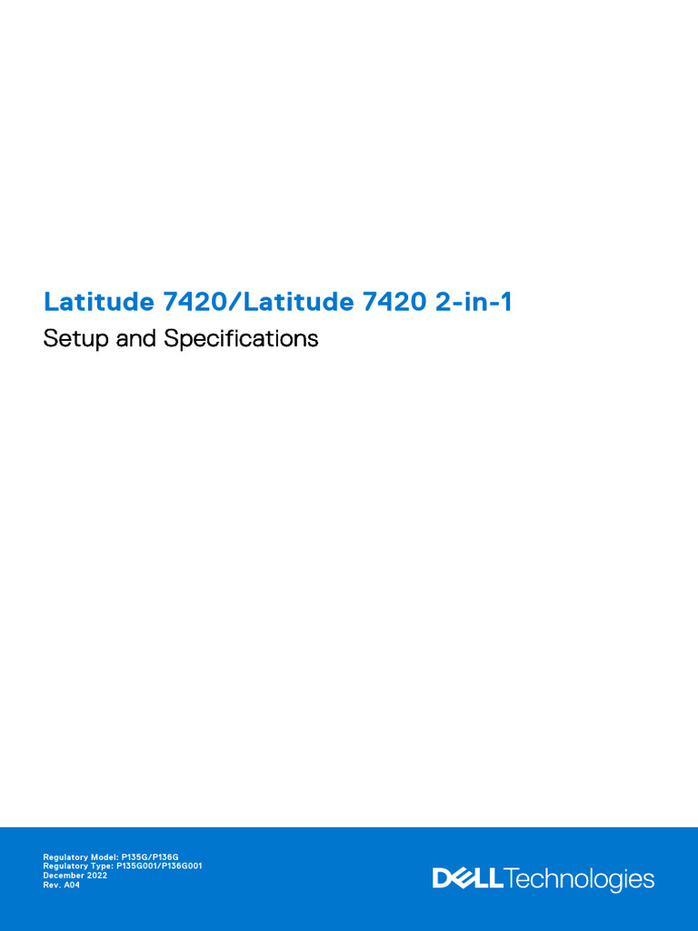 Dell Latitude-7420-Specs-En-Us | PDF | Office Equipment | Personal Computing