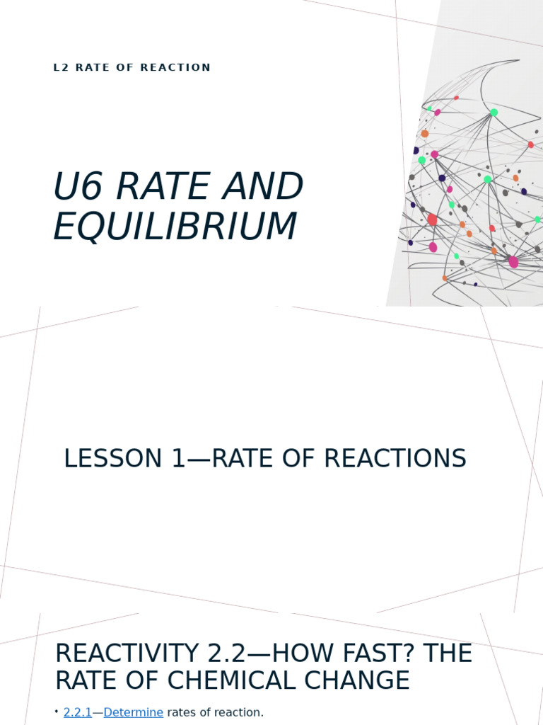 U6 L1 Rate of Reaction | PDF | Catalysis | Reaction Rate
