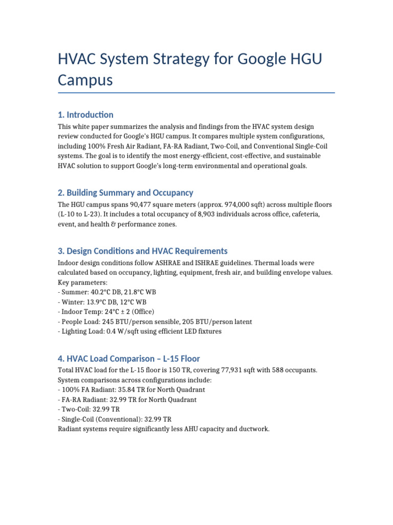 Hgu Hvac White Paper | PDF | Building Technology | Sustainable Technologies