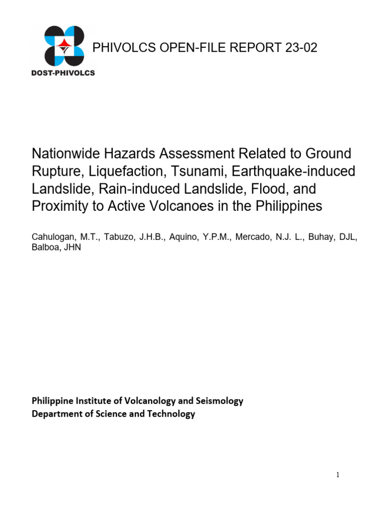 Open-File Report 23-Nationwide Hazards Assessment 12132023 | PDF ...