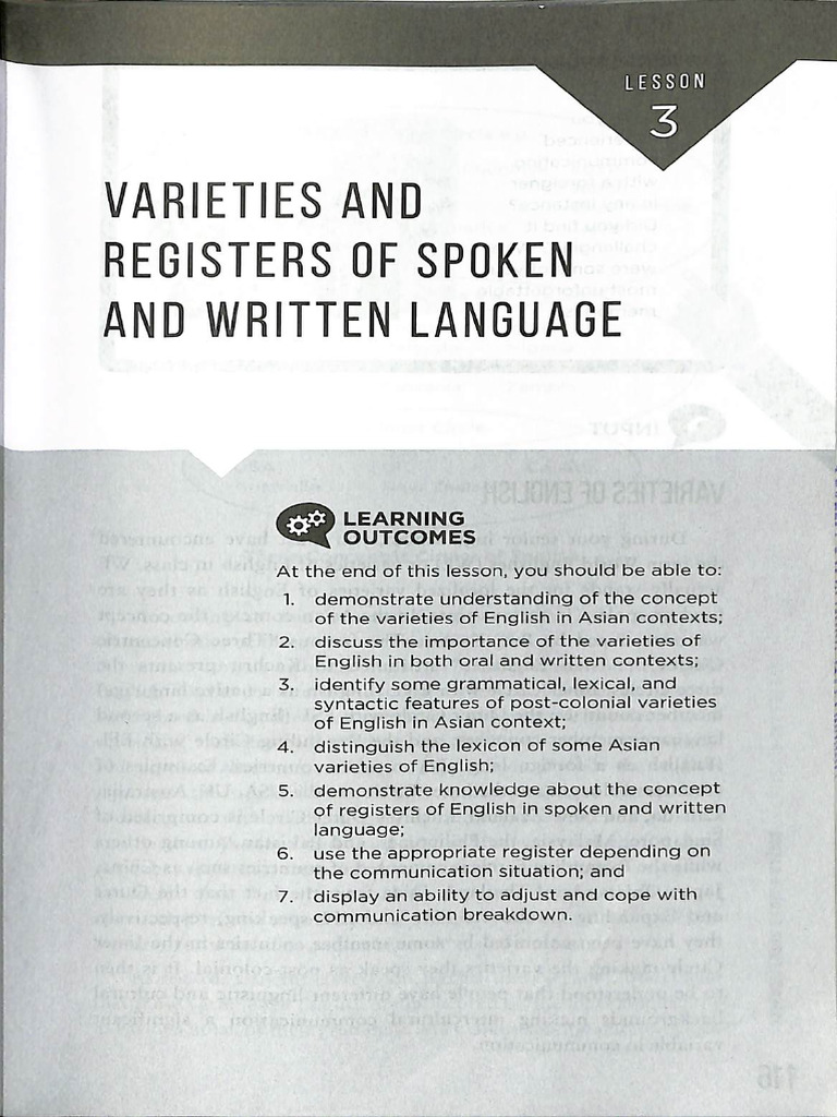 8unit 3 Lesson 3 Varieties and Registers of Spoken and Written Language ...