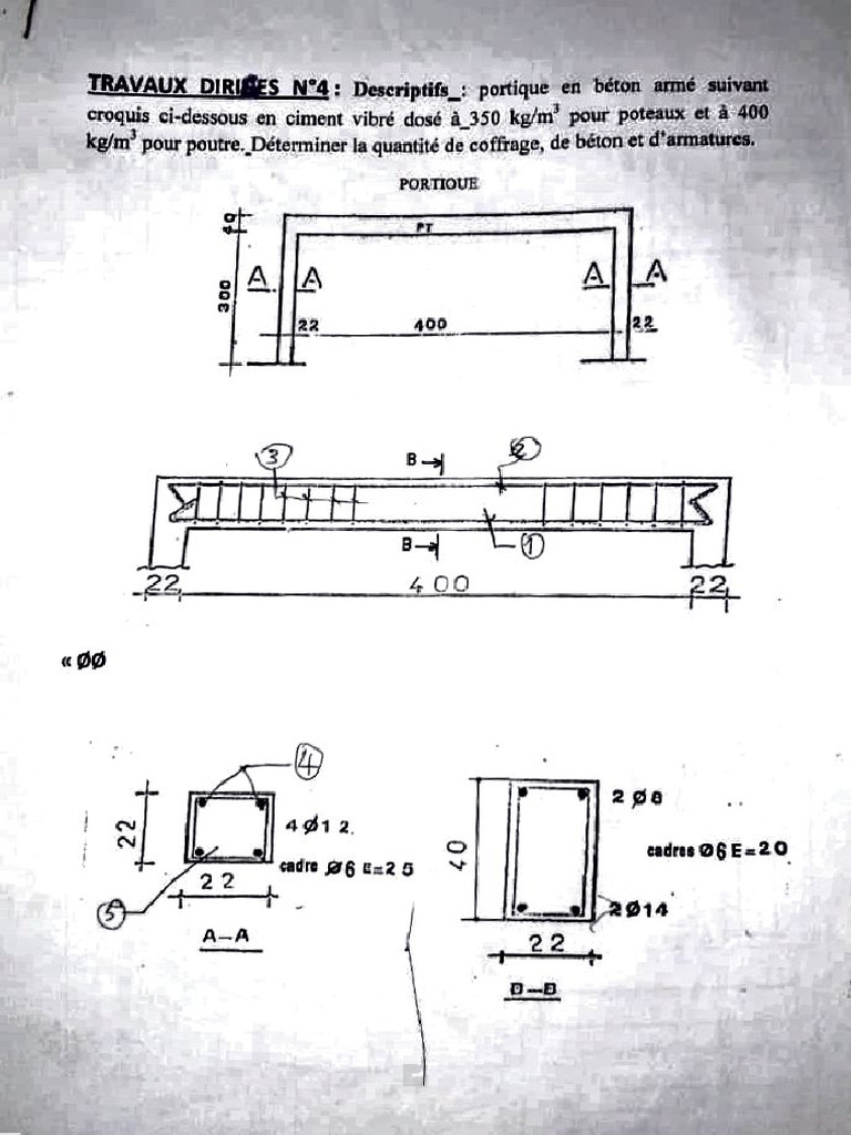 TD N°5 - Métré - S4 | PDF