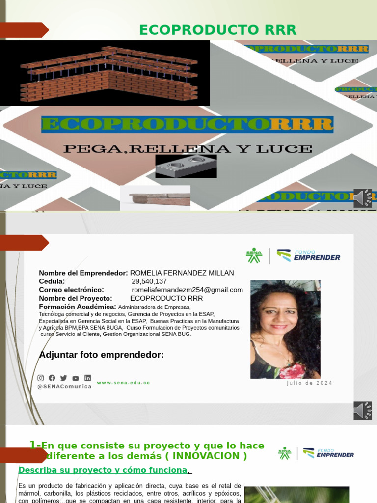 Ecoproducto RRR Fondo Emprender Sena Buga v.-2025 | PDF | Iniciativa ...