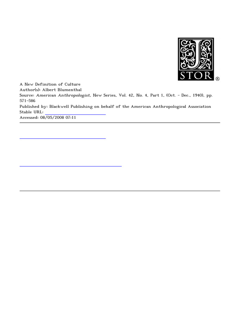 New Scientific Definition of Culture | PDF | Science | Experience