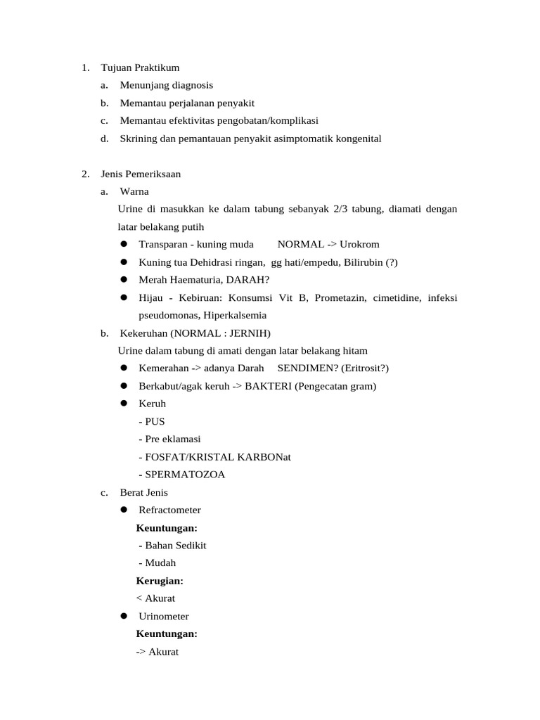 Laprak Urinalisa | PDF